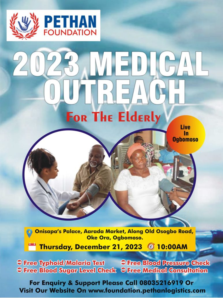 Coming Soon: Pethan Foundation 2023 Medical Outreach for the Elderly ...